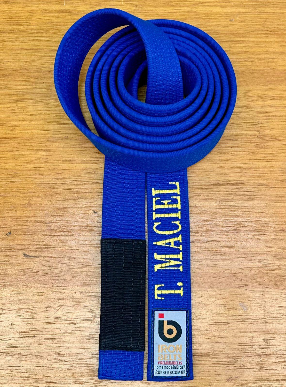 Faixa Azul Personalizada - Iron Belts