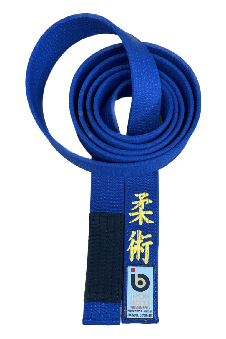 Faixa Azul Jiu-Jitsu em Japonês - Iron Belts